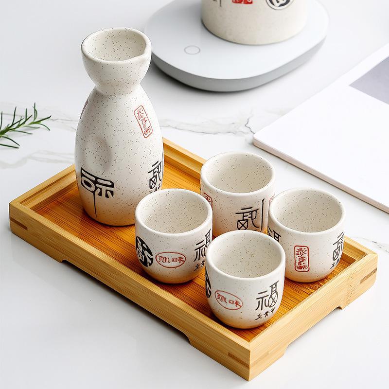 Sake Bottle and Cup Set [Good Fortune] – Sake Oni