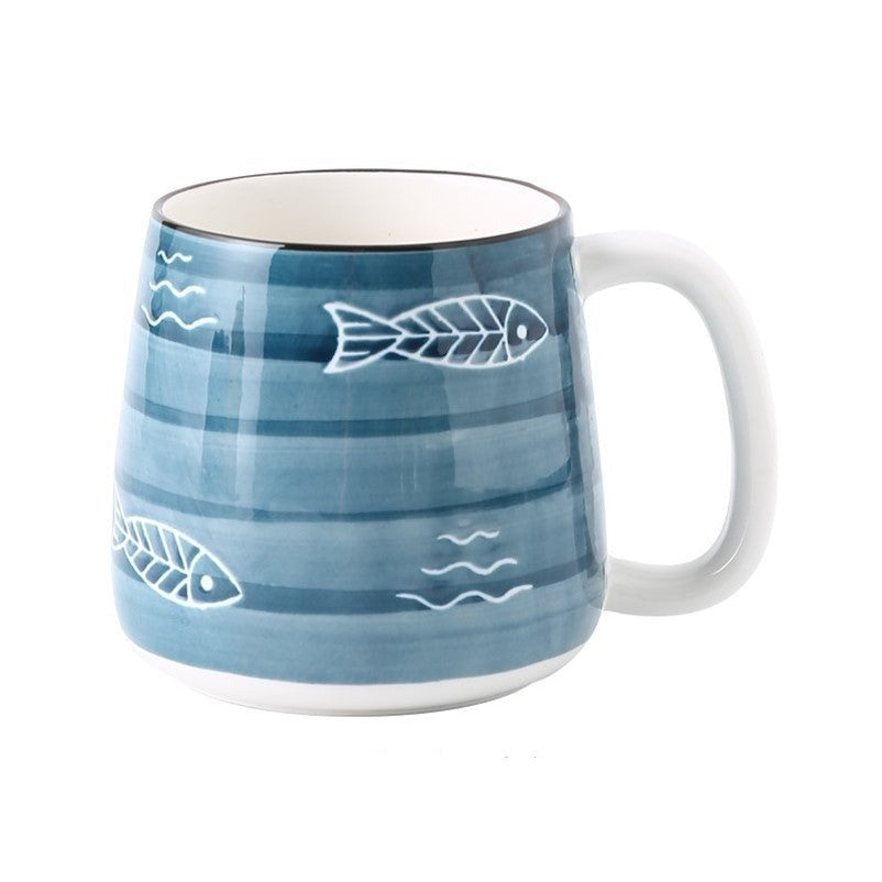 Traditional Japanese Underglaze Coffee Mug | Drinkware Online Shop ...