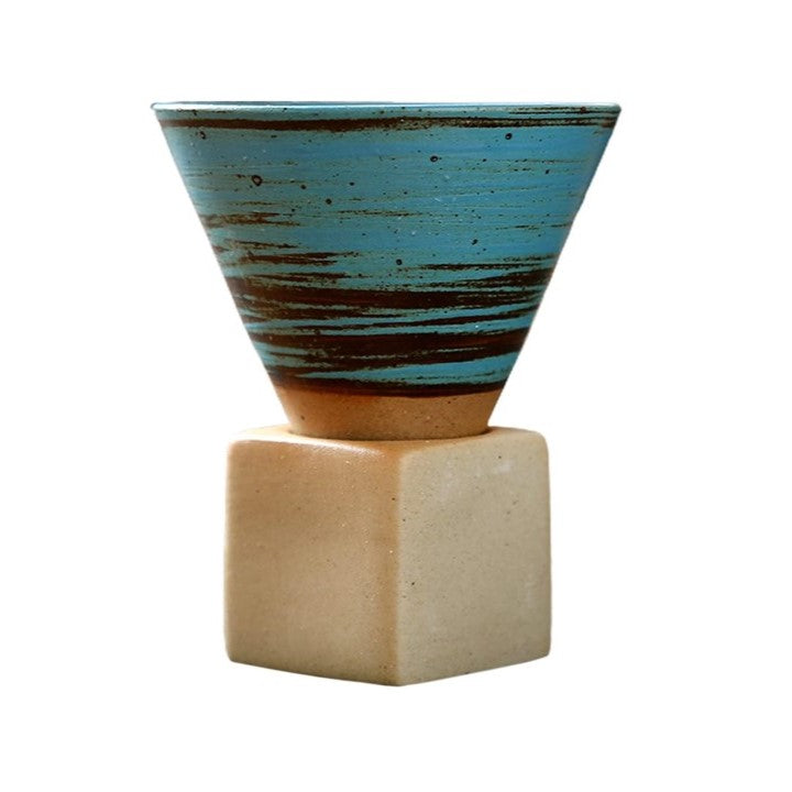 Reverse Cone Ceramic Coffee Cup [Sky Blue] – Sake Oni